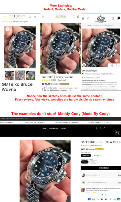 Warning On Seiko Mod Scam Sites & List of Scam Sites - Black Label Mods ...